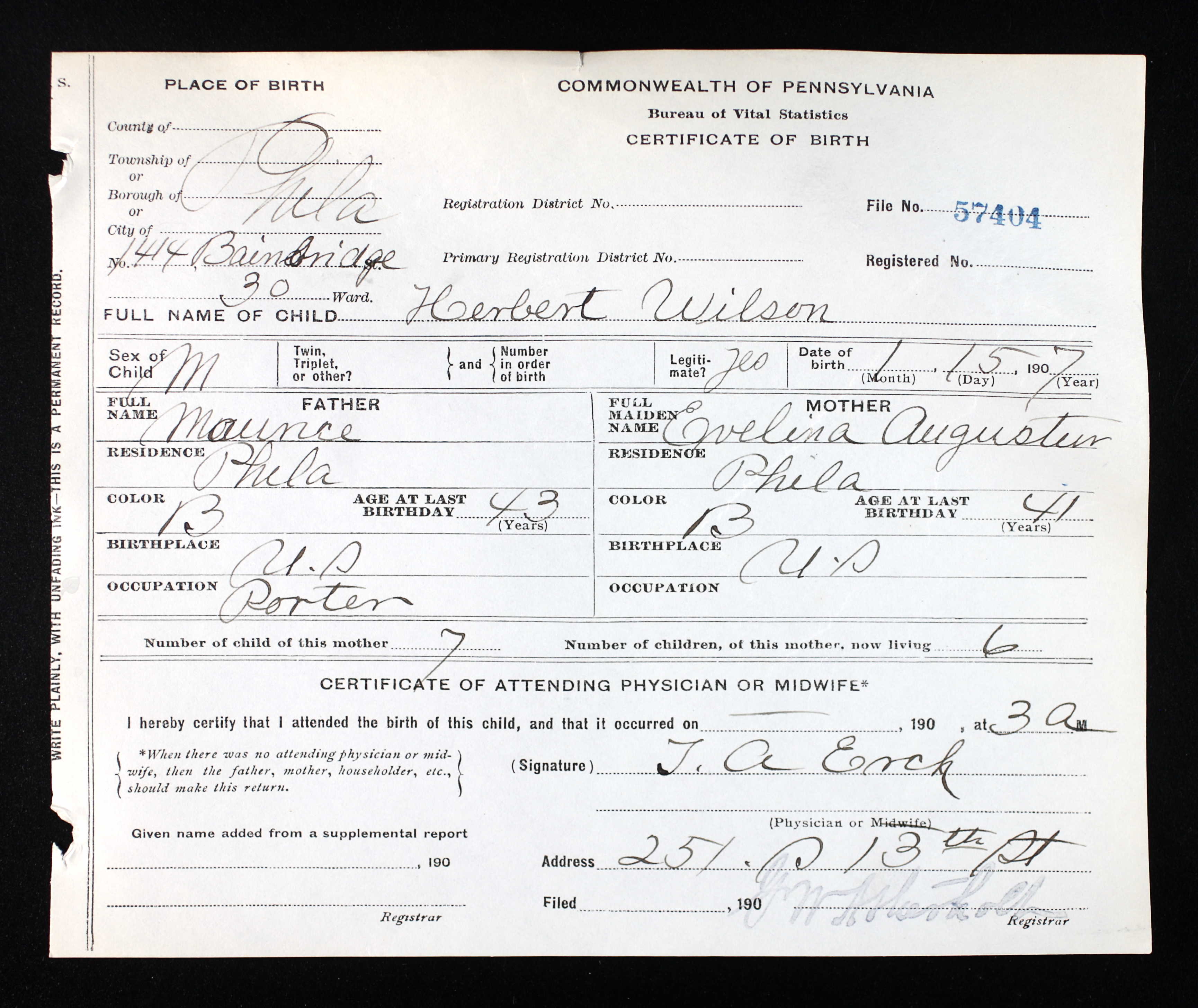 A Birth Certificate, A Research First in the Flowers Family History ...
